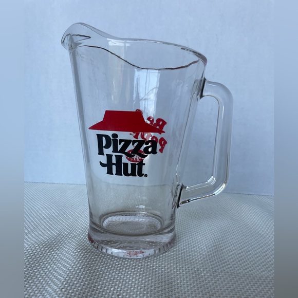 Other | Vintage Pizza Hut Dr Pepper Be A Pepper Glass Pitcher Soda Beer ...